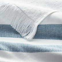 Organic Cedros Blue Hammam Hand Towel + Reviews | Crate & Barrel