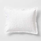 Celeste White Organic Cotton Standard Sham + Reviews | Crate & Barrel