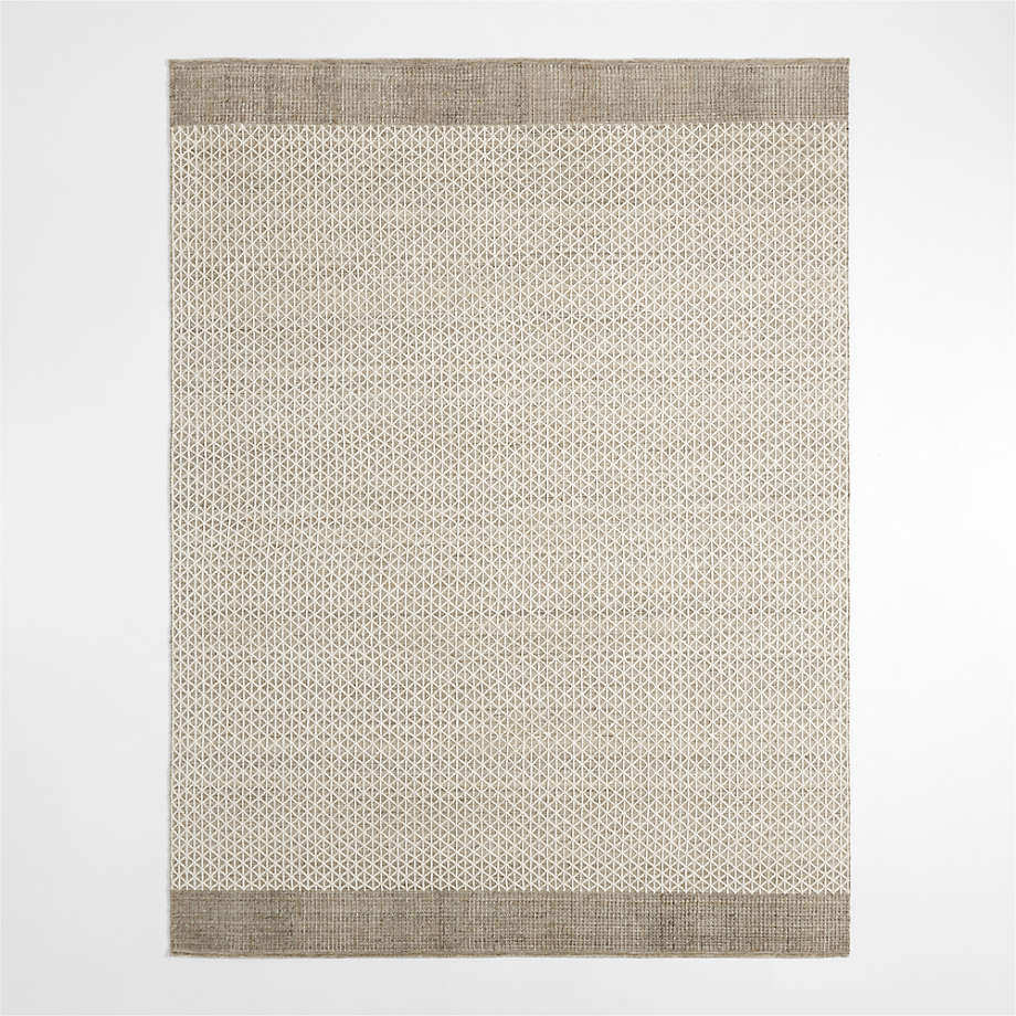 Chamonix Wool-Blend Handwoven Light Brown Area Rug 10'x14' | Crate & Barrel
