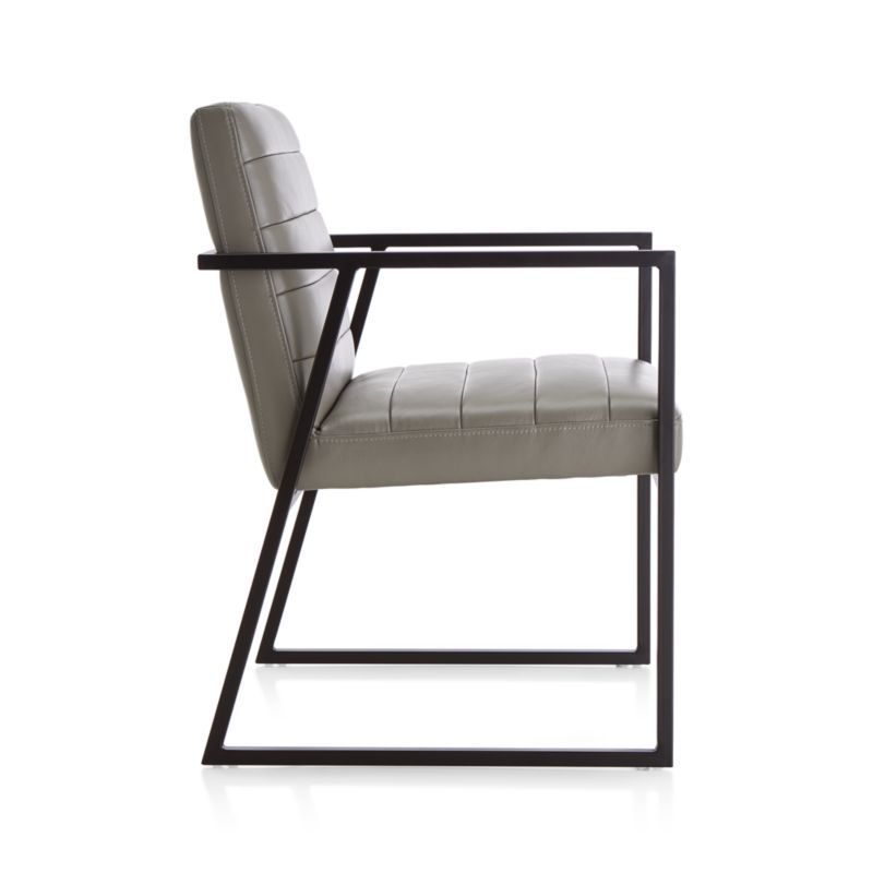 Channel Leather Arm Chair + Reviews | Crate & Barrel