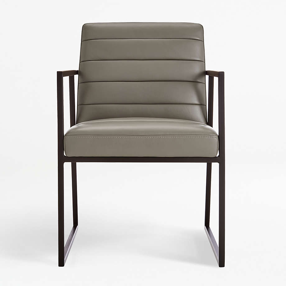Channel Leather Arm Chair + Reviews | Crate & Barrel