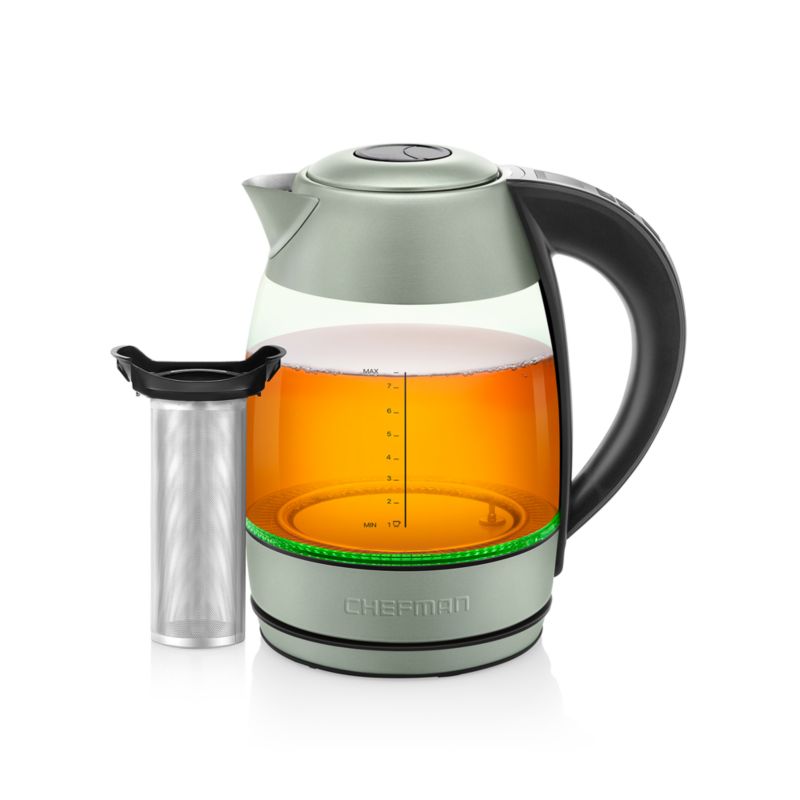 Chefman Easy-Steep Green Digital Kettle | Crate & Barrel