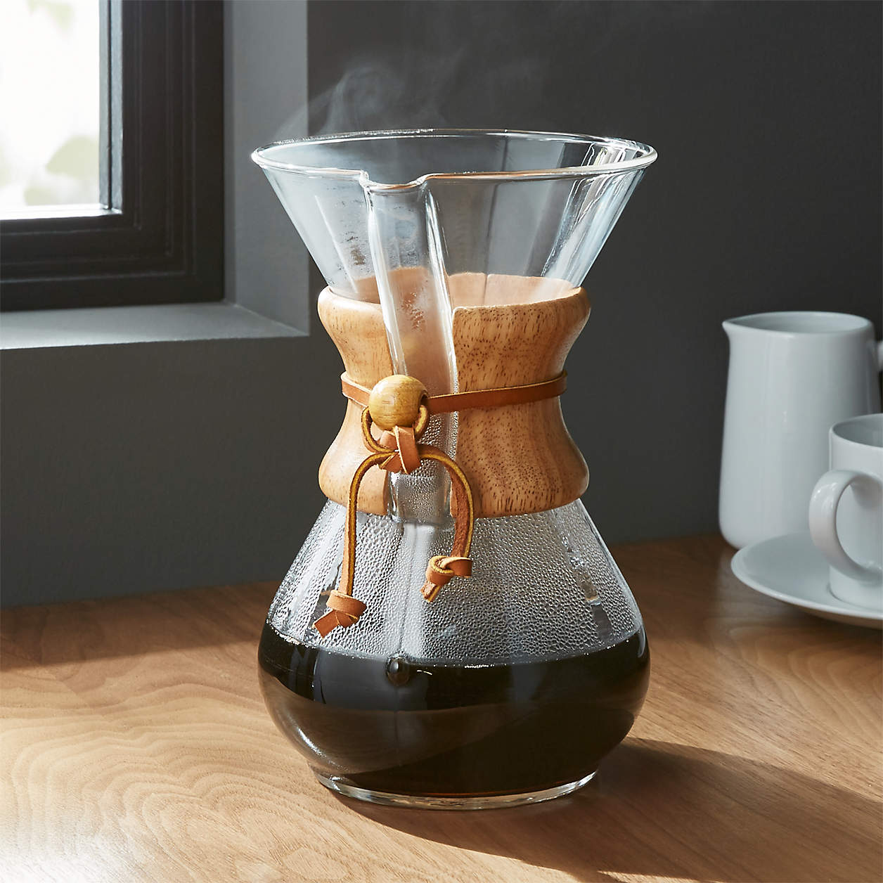 Chemex 6-Cup Glass Pour-Over Coffee Maker with Natural Wood Collar ...