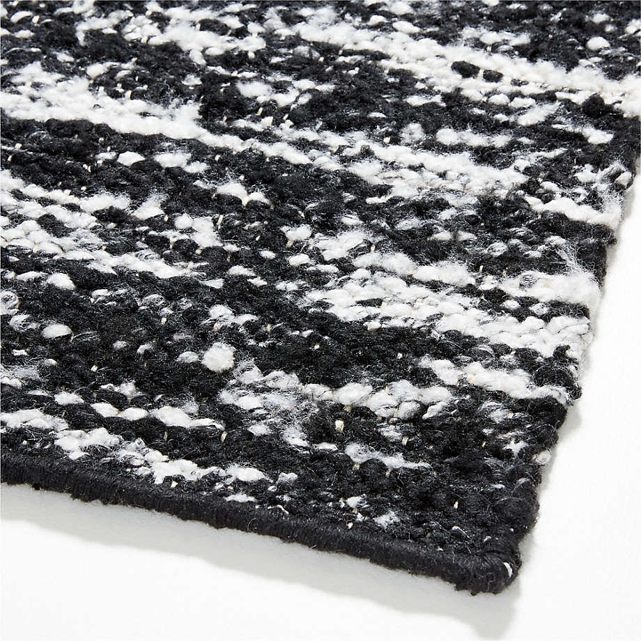 Chicago Flat Weave Handwoven Charcoal Grey Rug Swatch 12"x18" | Crate ...