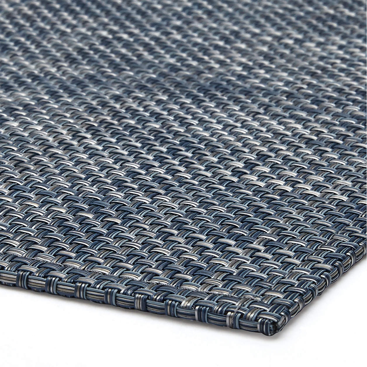 Chilewich Basketweave Denim Woven Indoor/Outdoor Floormat | Crate & Barrel