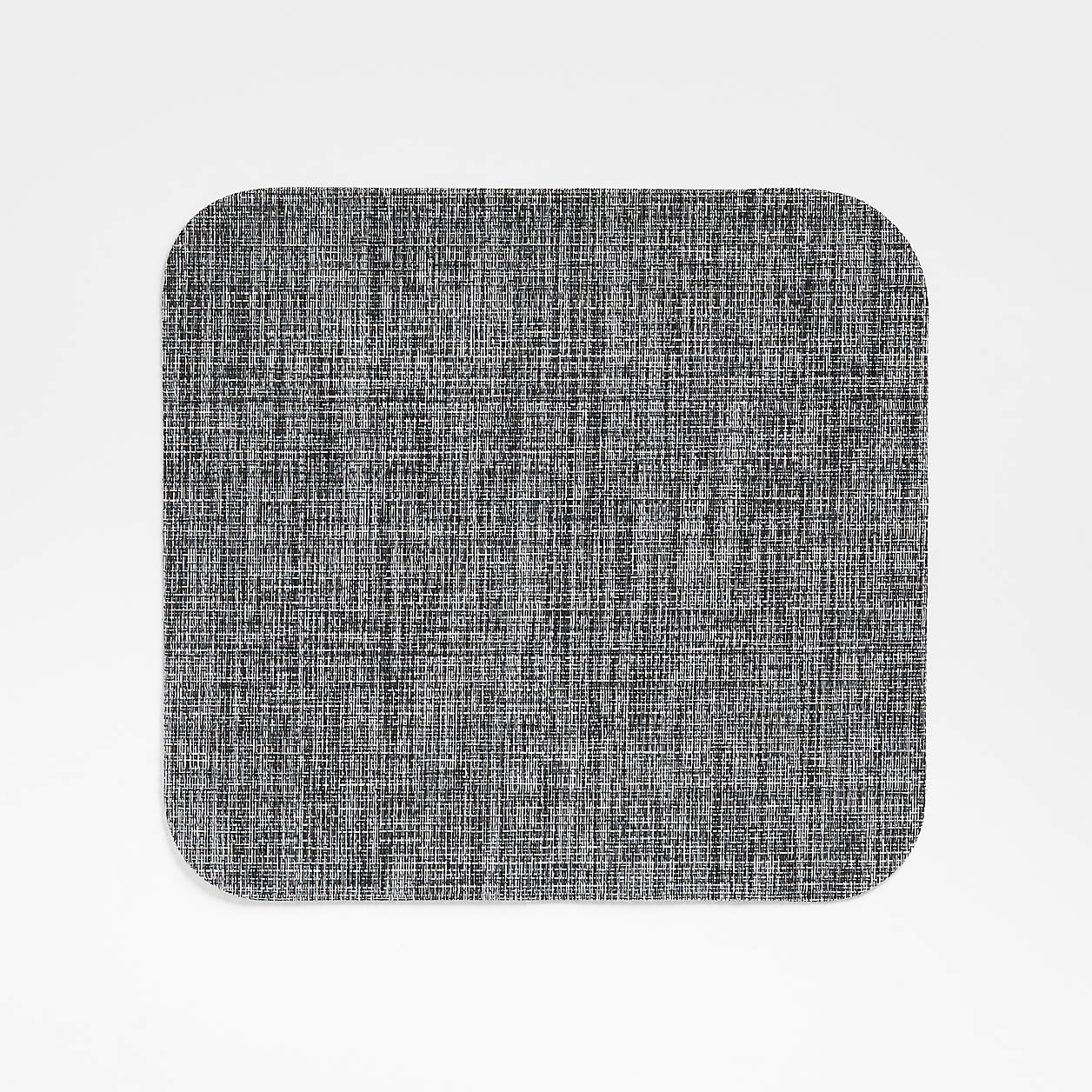 Chilewich Grey Rounded Square Crepe Placemat + Reviews | Crate & Barrel