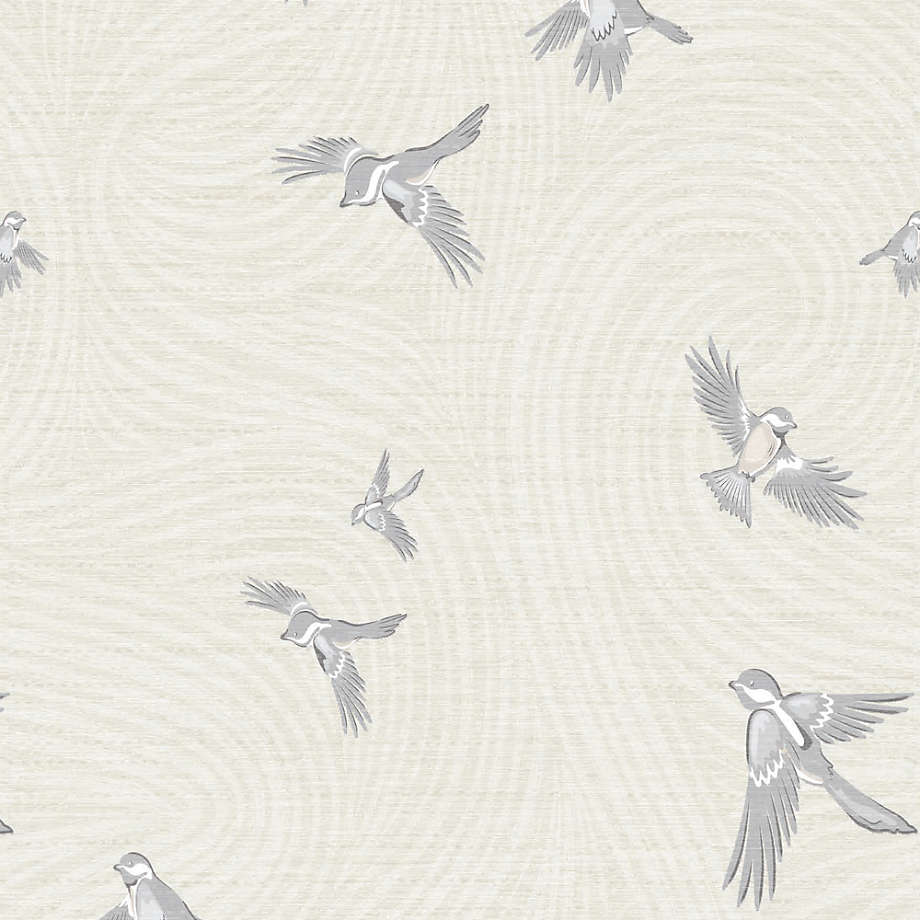 Chasing Paper Light Tan Chickadee Peel and Stick Wallpaper 2'x8' | Crate & Kids