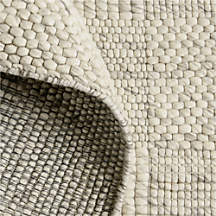 Chunky Squares Wool and Viscose Grey Kids Area Rug 8x10 | Crate & Kids