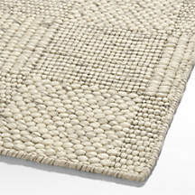 Chunky Squares Wool and Viscose Grey Kids Area Rug 8x10 | Crate & Kids