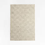 Chunky Squares Wool and Viscose Grey Kids Area Rug 5x8 | Crate & Kids