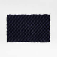 Chunky Weave Performance Navy Blue Indoor/Outdoor Doormat 18"x30 ...