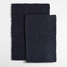 Chunky Weave Performance Navy Blue Indoor/Outdoor Doormat 18"x30 ...