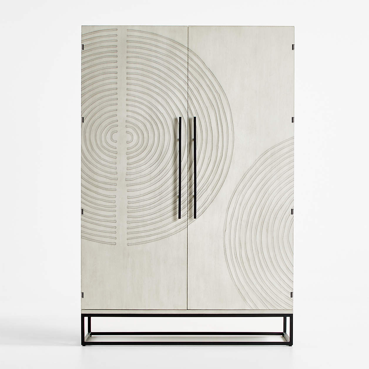 Circulus Dove White Wood Storage Cabinet | Crate & Barrel