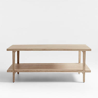 Jo Rectangular Wood Coffee Table + Reviews | Crate & Barrel