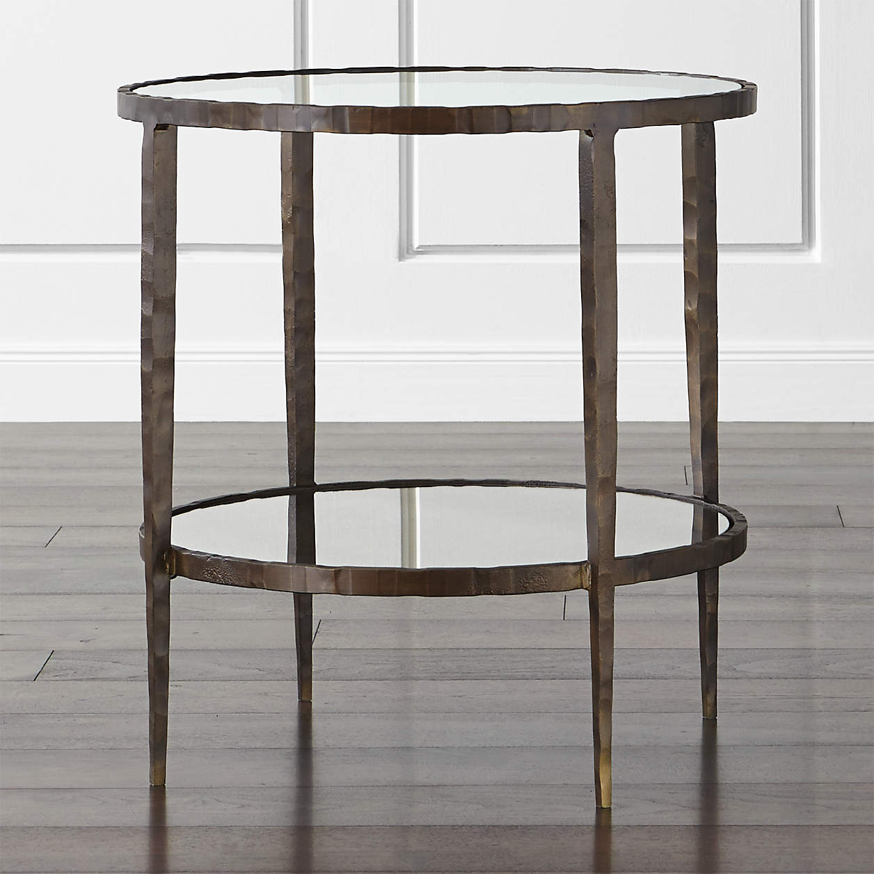 Clairemont Round Side Table with Shelf + Reviews | Crate & Barrel Canada