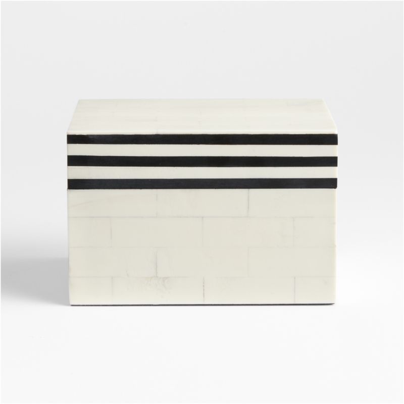 Clara Small Resin Inlay Decorative Box | Crate & Barrel