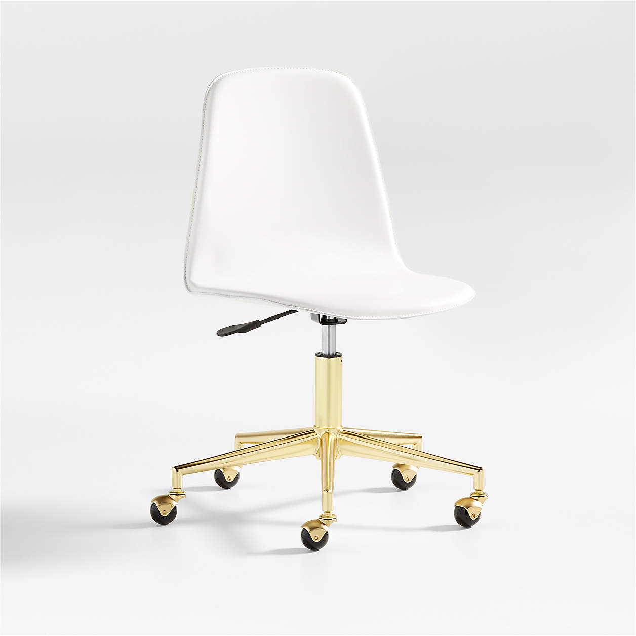 Class Act White and Gold Kids Desk Chair + Reviews | Crate & Kids