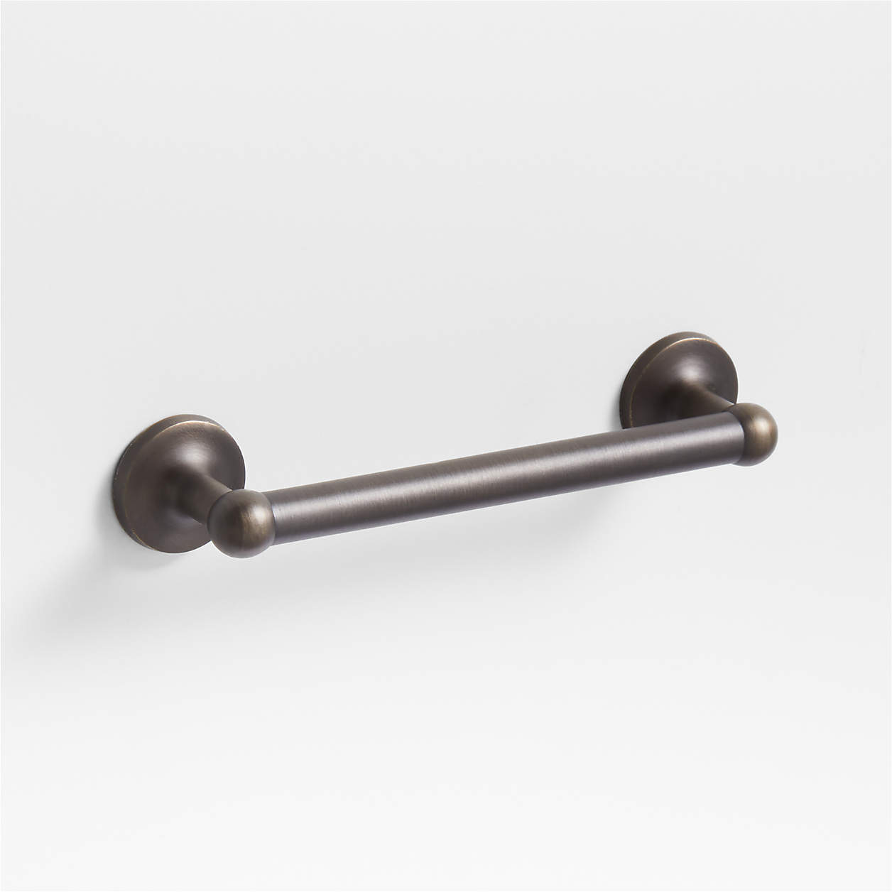 Classic 4" Round Brushed Bronze Cabinet Drawer Bar Pull | Crate & Barrel