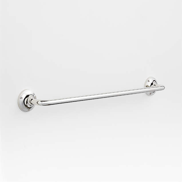 Classic Round Polished Chrome Bathroom Towel Hook | Crate & Barrel