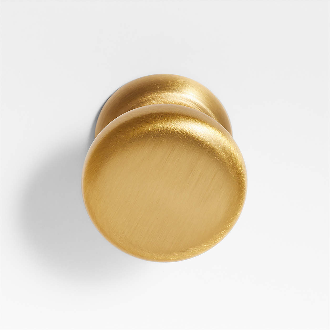 Classic Round Brushed Brass Cabinet Knob + Reviews | Crate & Barrel Canada