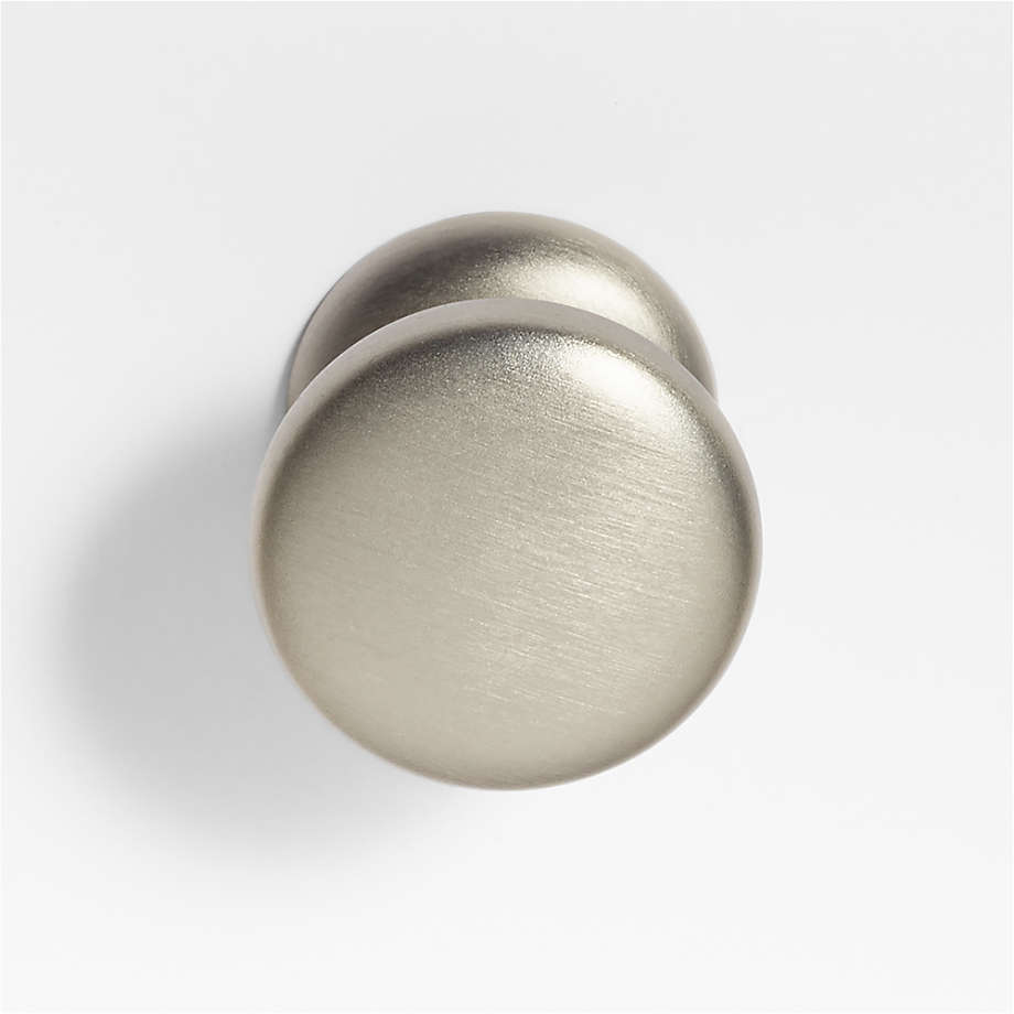 Classic Round Brushed Nickel Cabinet Knob + Reviews | Crate & Barrel