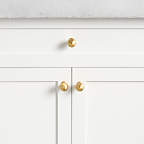 Classic Sphere Brushed Brass Cabinet Knob + Reviews | Crate & Barrel