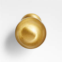 Classic Sphere Brushed Brass Cabinet Knob + Reviews | Crate & Barrel Canada