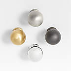 Classic Sphere Brushed Nickel Cabinet Knob + Reviews | Crate & Barrel