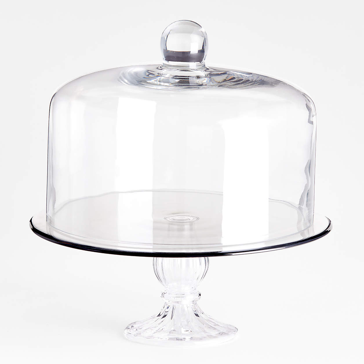 Claude Glass Cake Stand with Lid | Crate & Barrel Canada