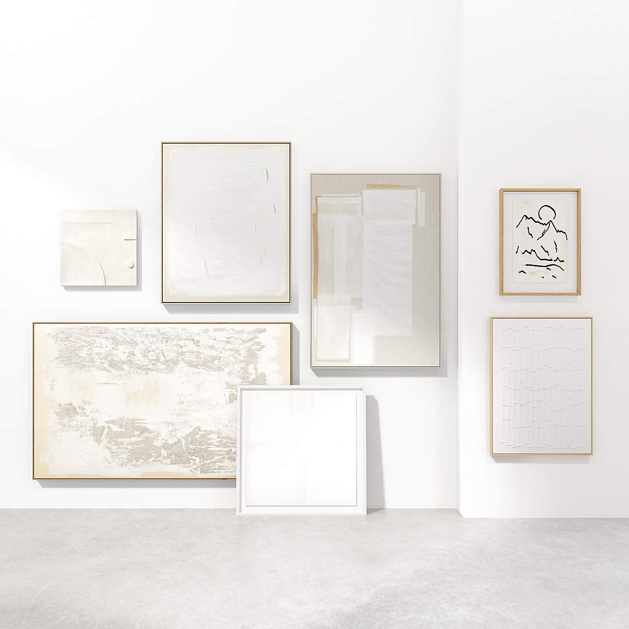 "Clean, Calm Vibes" Framed Gallery Wall Set | Crate & Barrel
