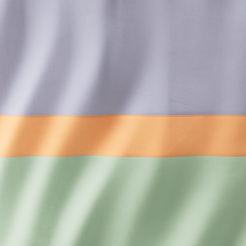 Periwinkle Light Blue and Green Colorblock Cotton Blackout Kids Window ...