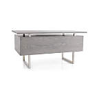 Clybourn Dove Executive Desk + Reviews | Crate & Barrel