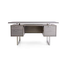 Clybourn Dove Executive Desk + Reviews | Crate & Barrel