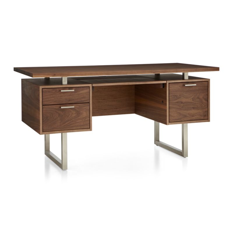 Clybourn Walnut Executive Desk Crate Barrel