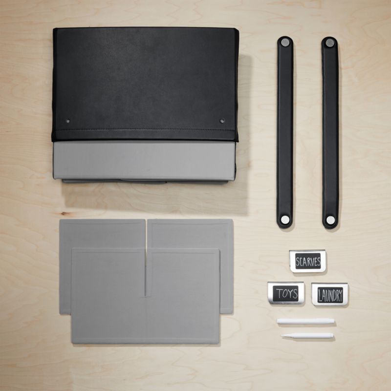 Folden Lane Small Black Rectangular Collapsible Storage Basket | Crate ...