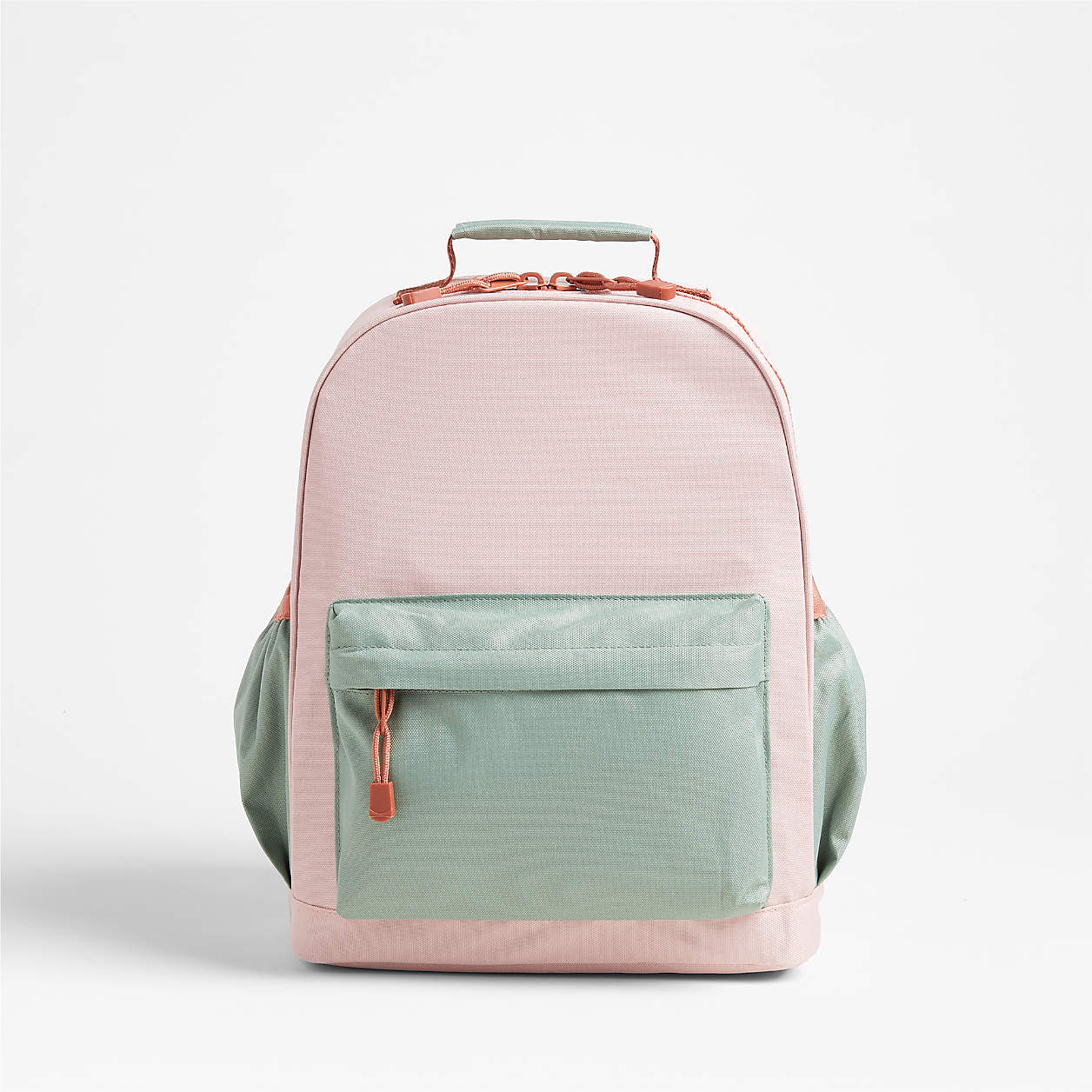 Colorblock Pink Personalized Medium Kids School Backpack with Side ...