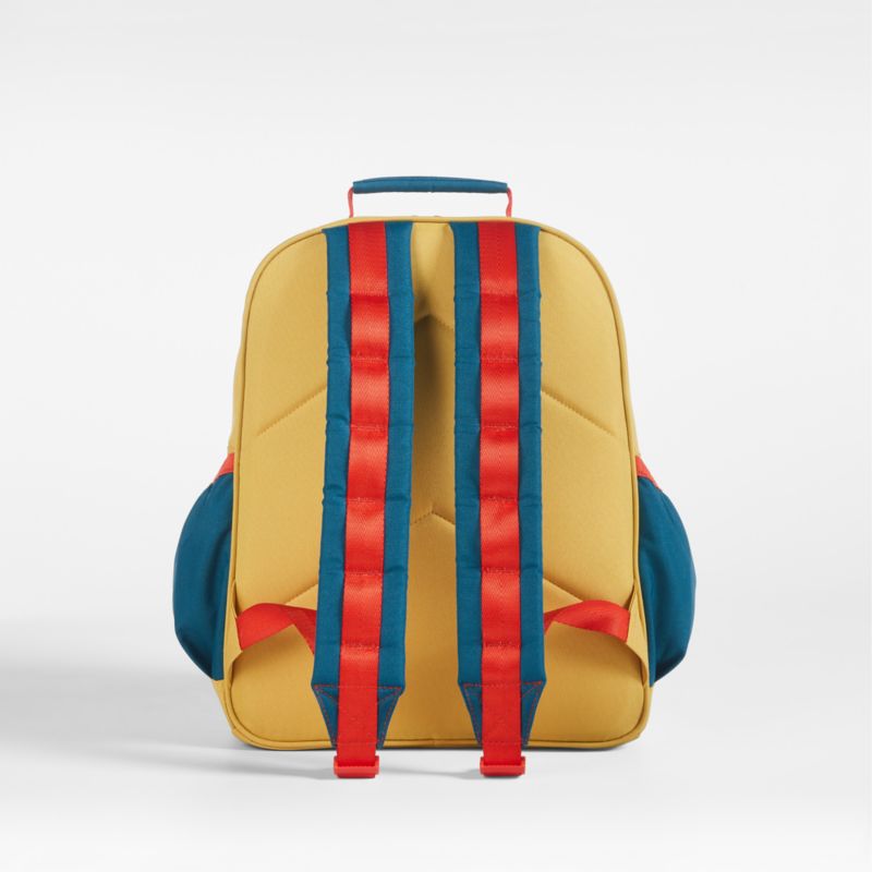 Medium Colorblock Kids Yellow and Green Backpack for School | Crate & Kids