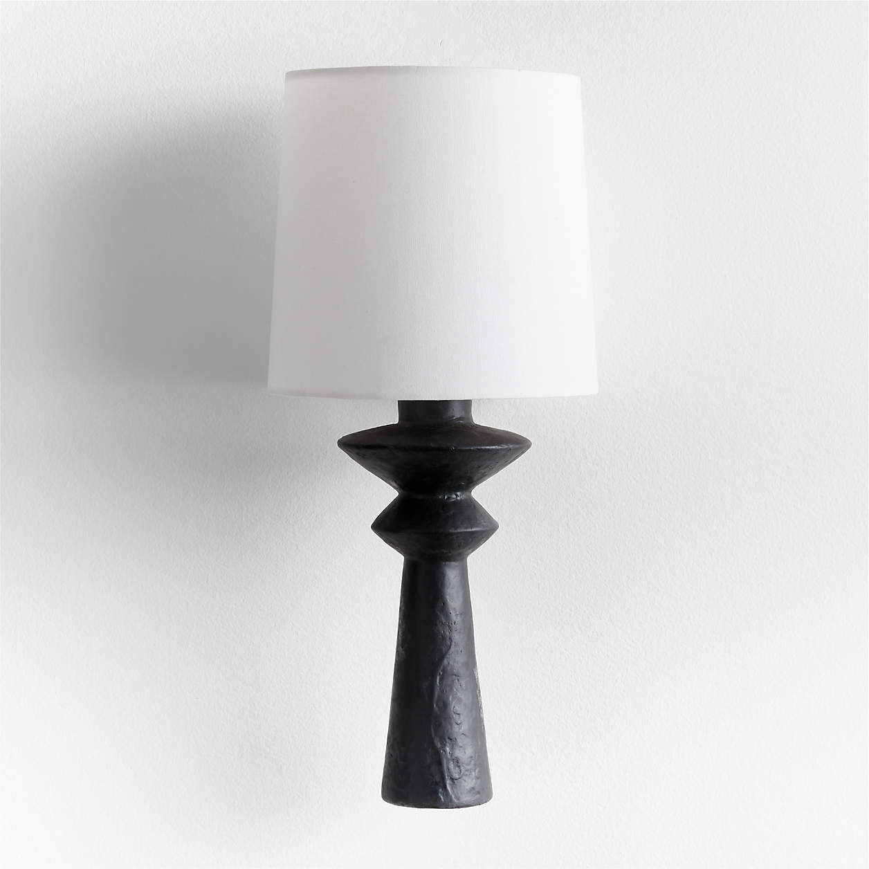 Constantin Black Plaster Sconce Light + Reviews | Crate & Barrel Canada
