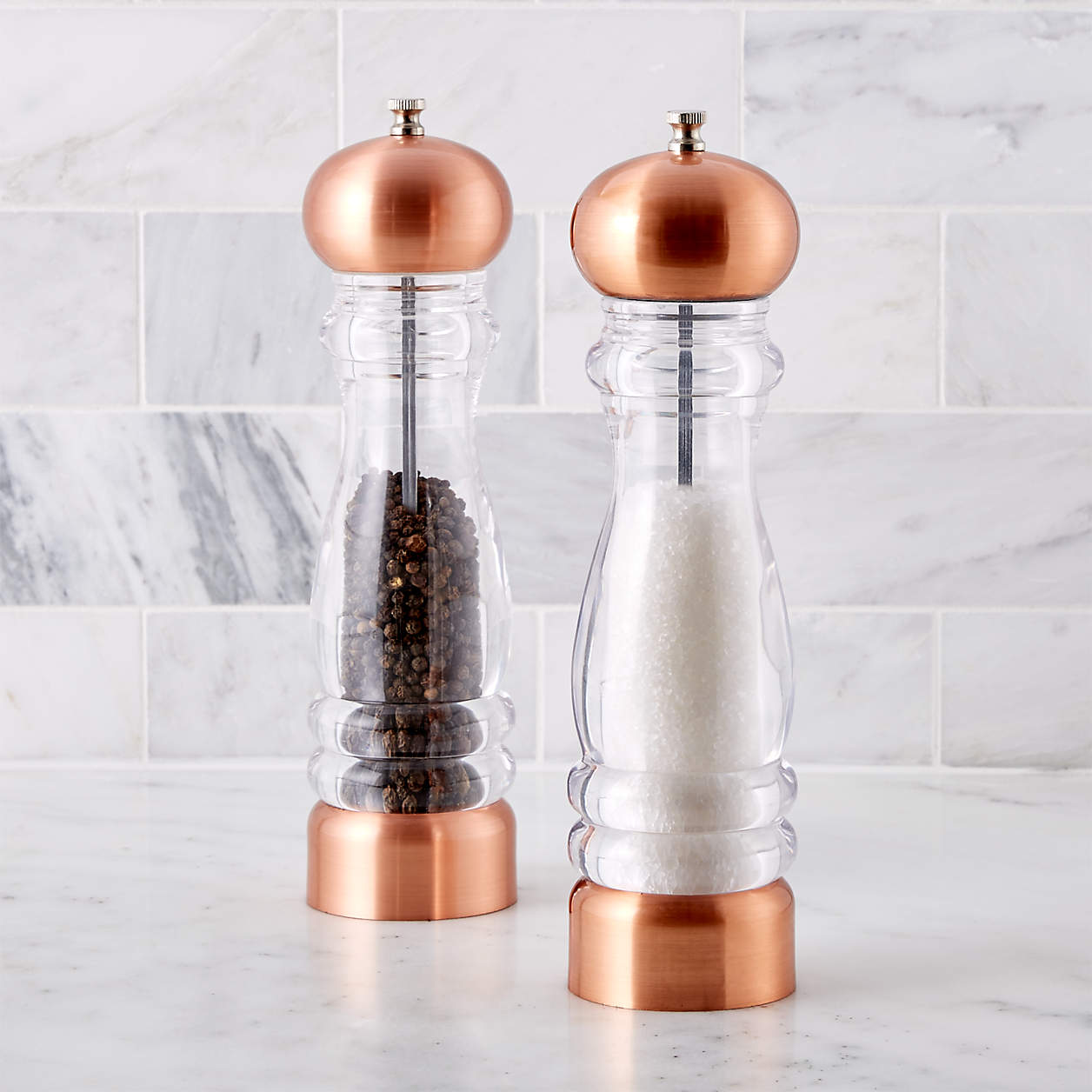 Olde Thompson Copper Salt and Pepper Mills | Crate & Barrel
