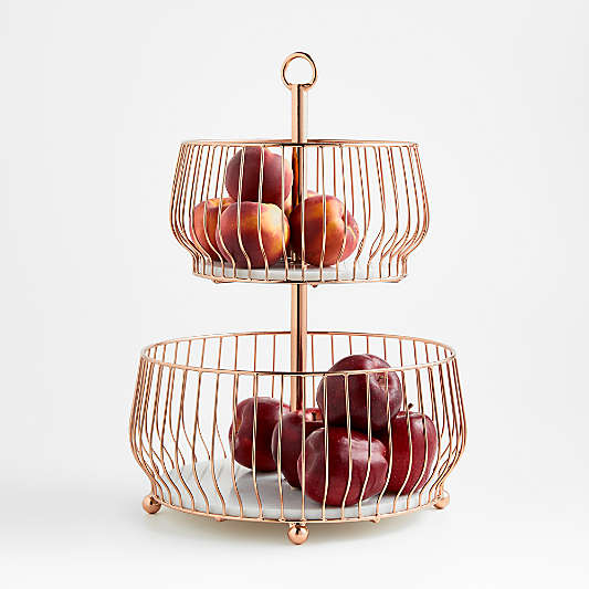 Tiered Fruit Baskets: 2- & 3-Tiered Fruit Stands | Crate & Barrel