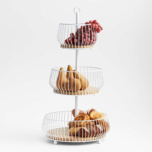 Tiered Fruit Baskets: 2- & 3-Tiered Fruit Stands | Crate & Barrel