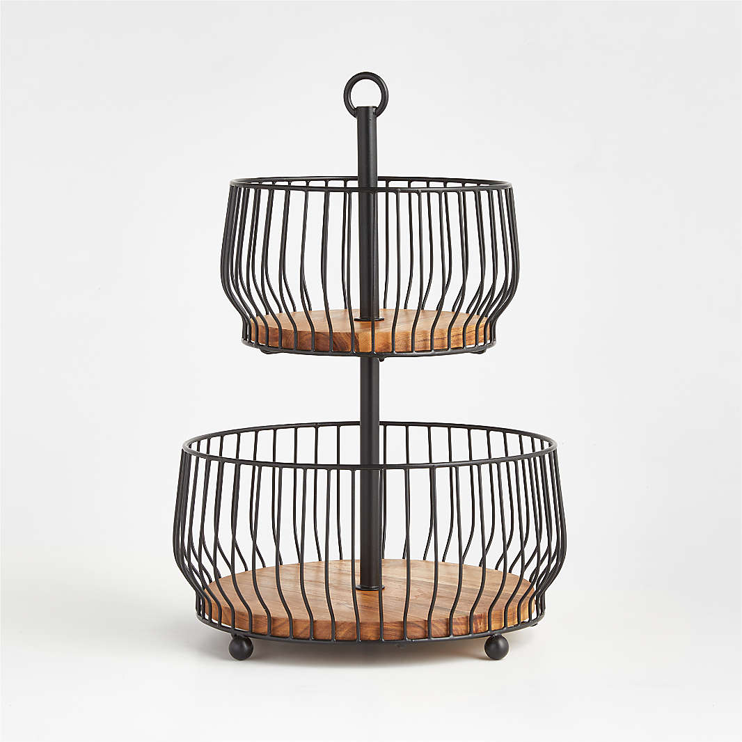 Tiered Fruit Baskets: 2- & 3-Tiered Fruit Stands | Crate & Barrel