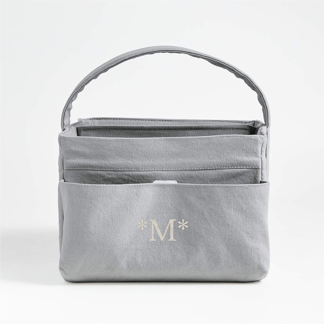 Mist Blue Cotton Diaper Caddy + Reviews | Crate & Kids