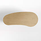 Courbe Curved Wood Storage Desk with Drawer + Reviews | Crate & Barrel