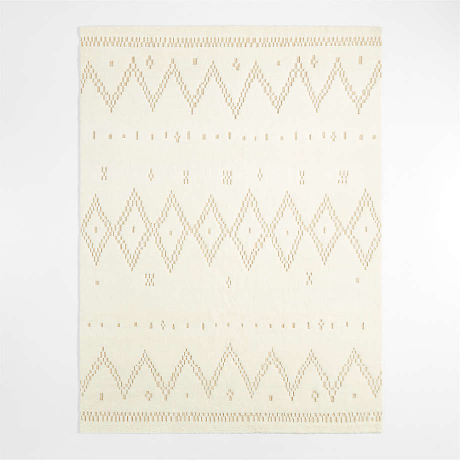 Courchevel Wool Hand-Knotted Camel Brown Area Rug 9'x12' | Crate & Barrel