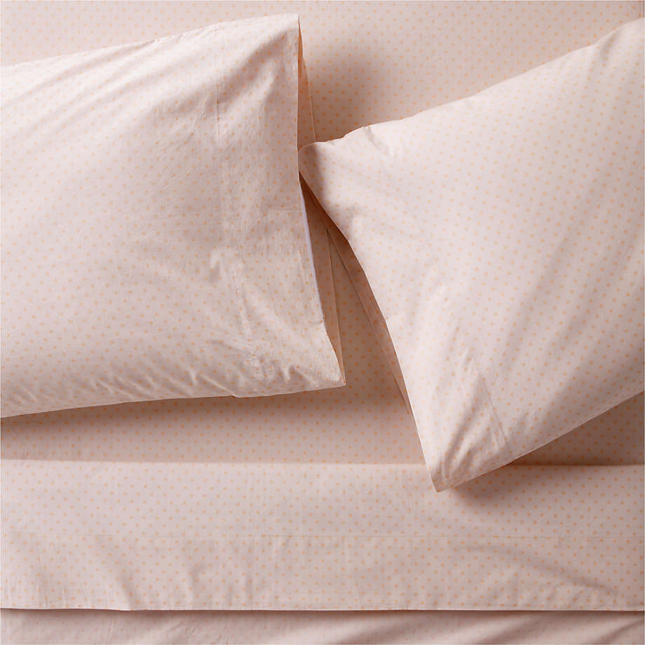 Cozy Cloud Modern Star Elegant Pink Washed Organic Cotton Kids Sheet ...