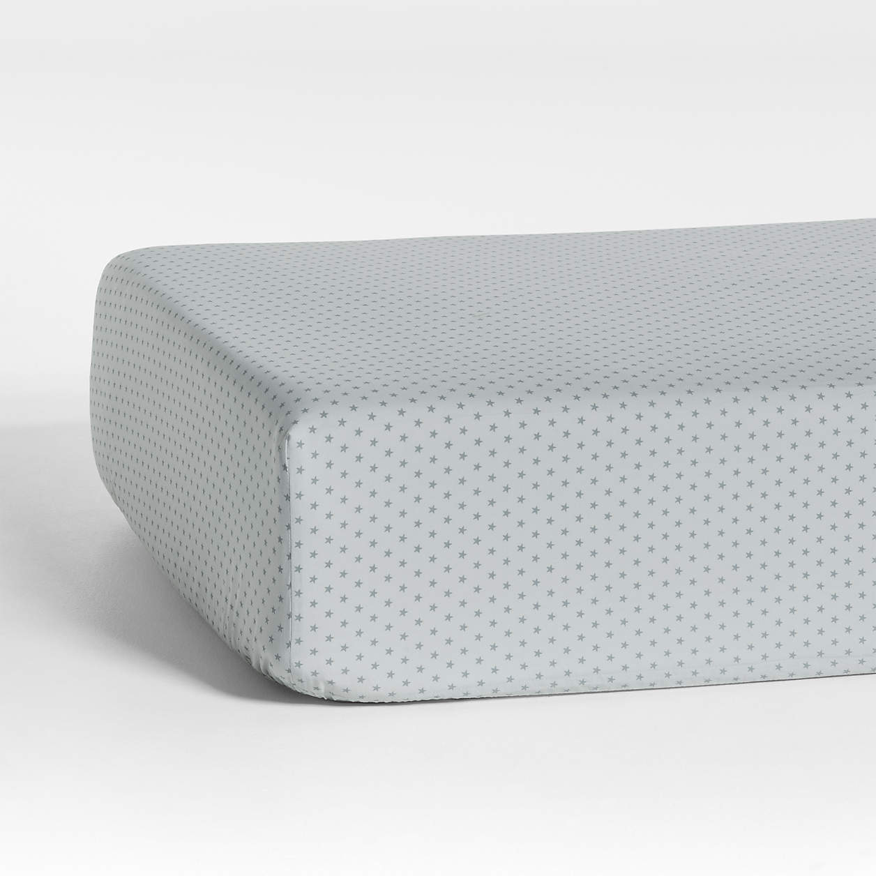 Cozy Cloud Modern Star Mist Blue Washed Organic Cotton Baby Crib Fitted ...