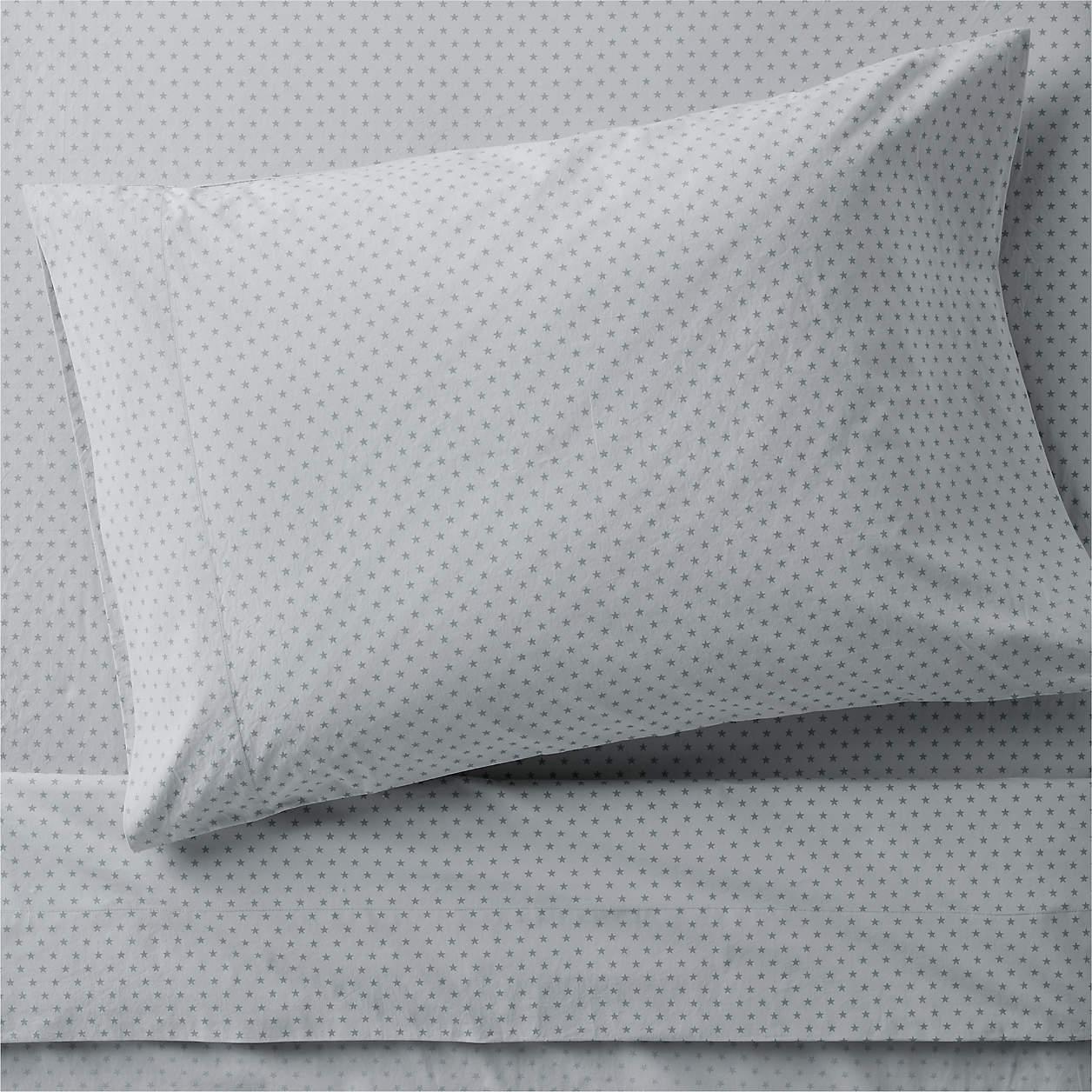 Cozy Cloud Modern Star Mist Blue Washed Organic Cotton Kids Sheet Set ...