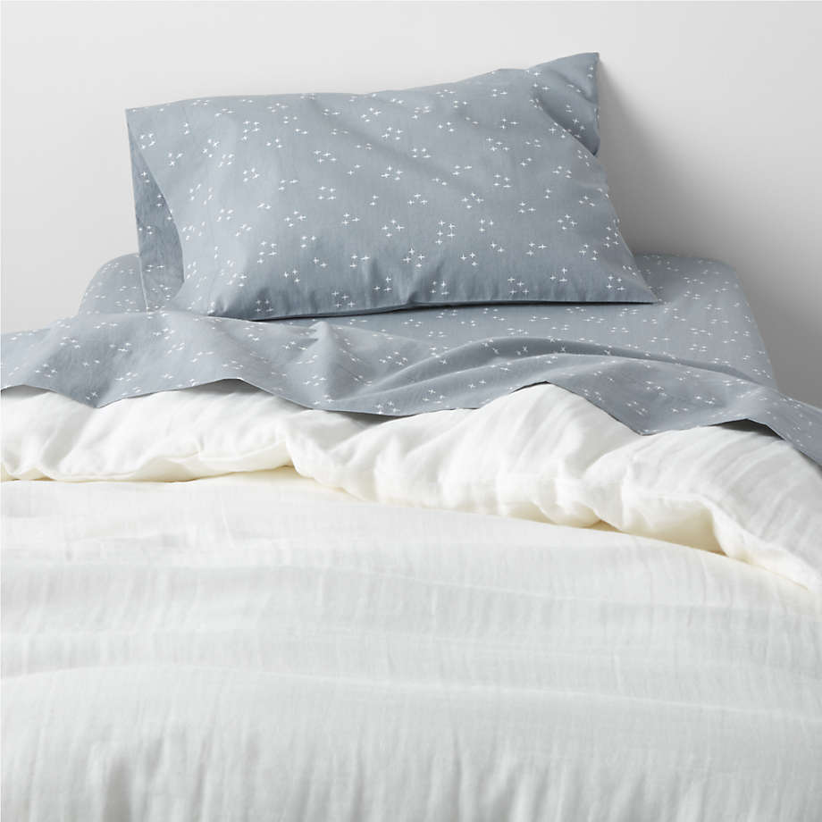 Supersoft Pampas Ivory Organic Cotton Gauze Toddler Duvet Bedding Set ...