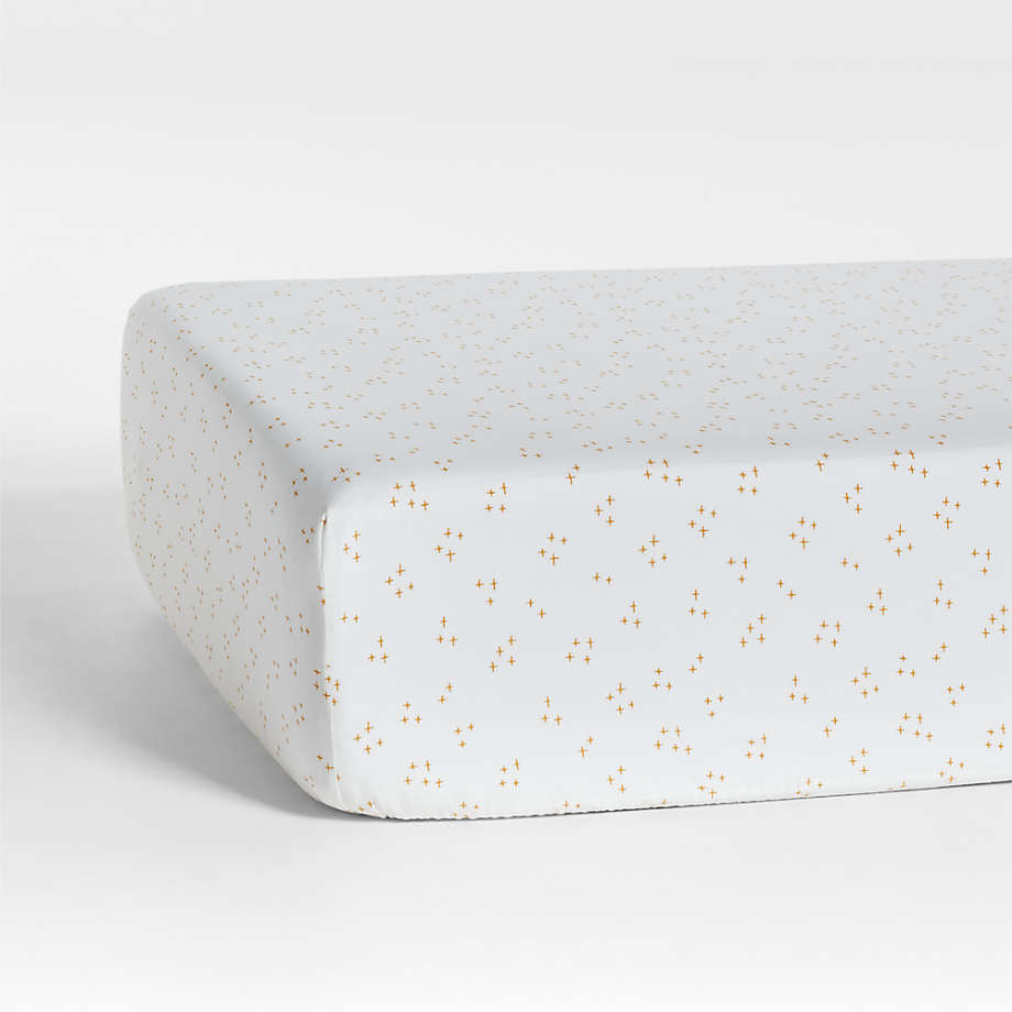 Cozy Cloud Twinkle Savannah Yellow Washed Organic Cotton Baby Crib Fitted Sheet + Reviews ...
